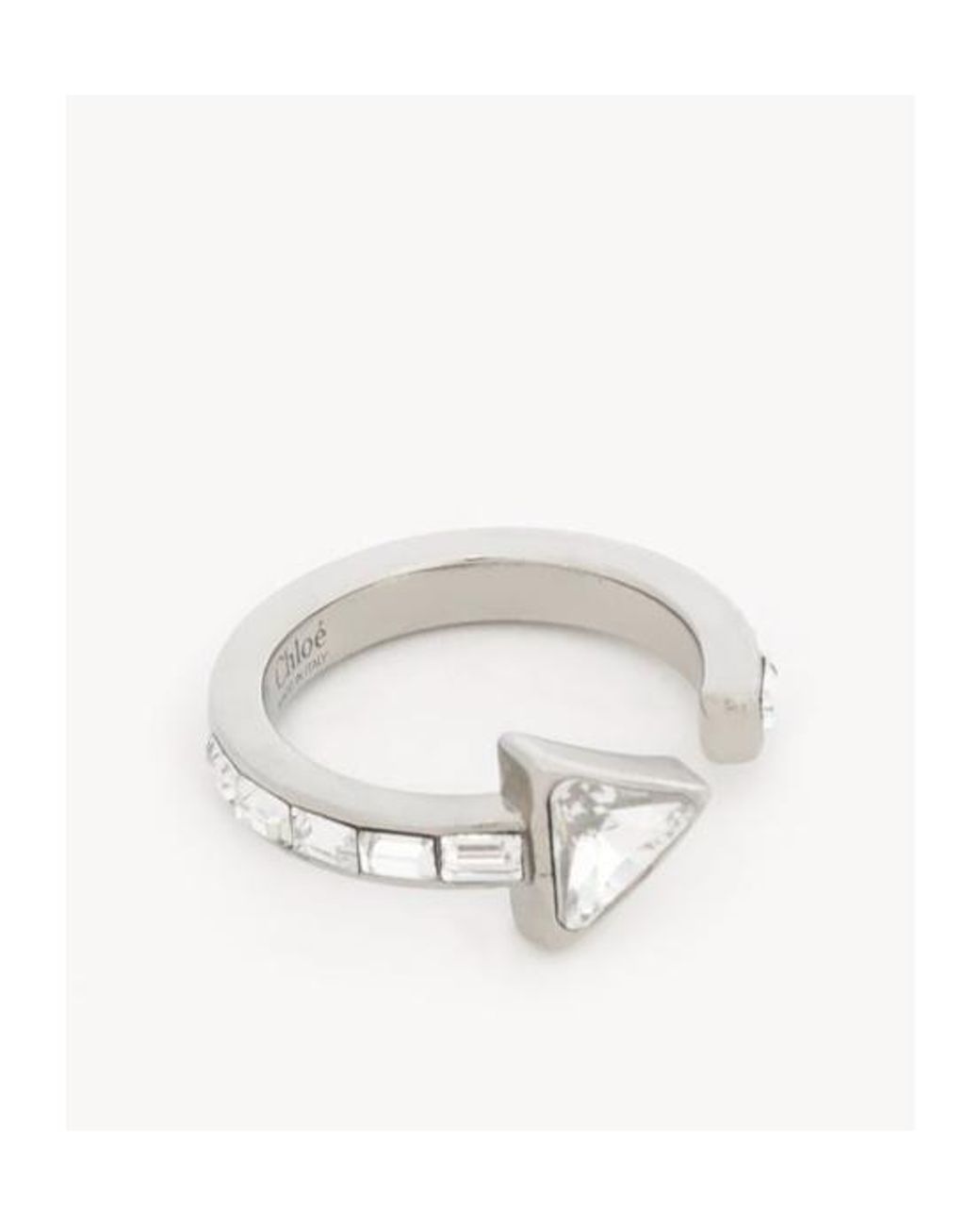 Chloé Logo Ring in White | Lyst