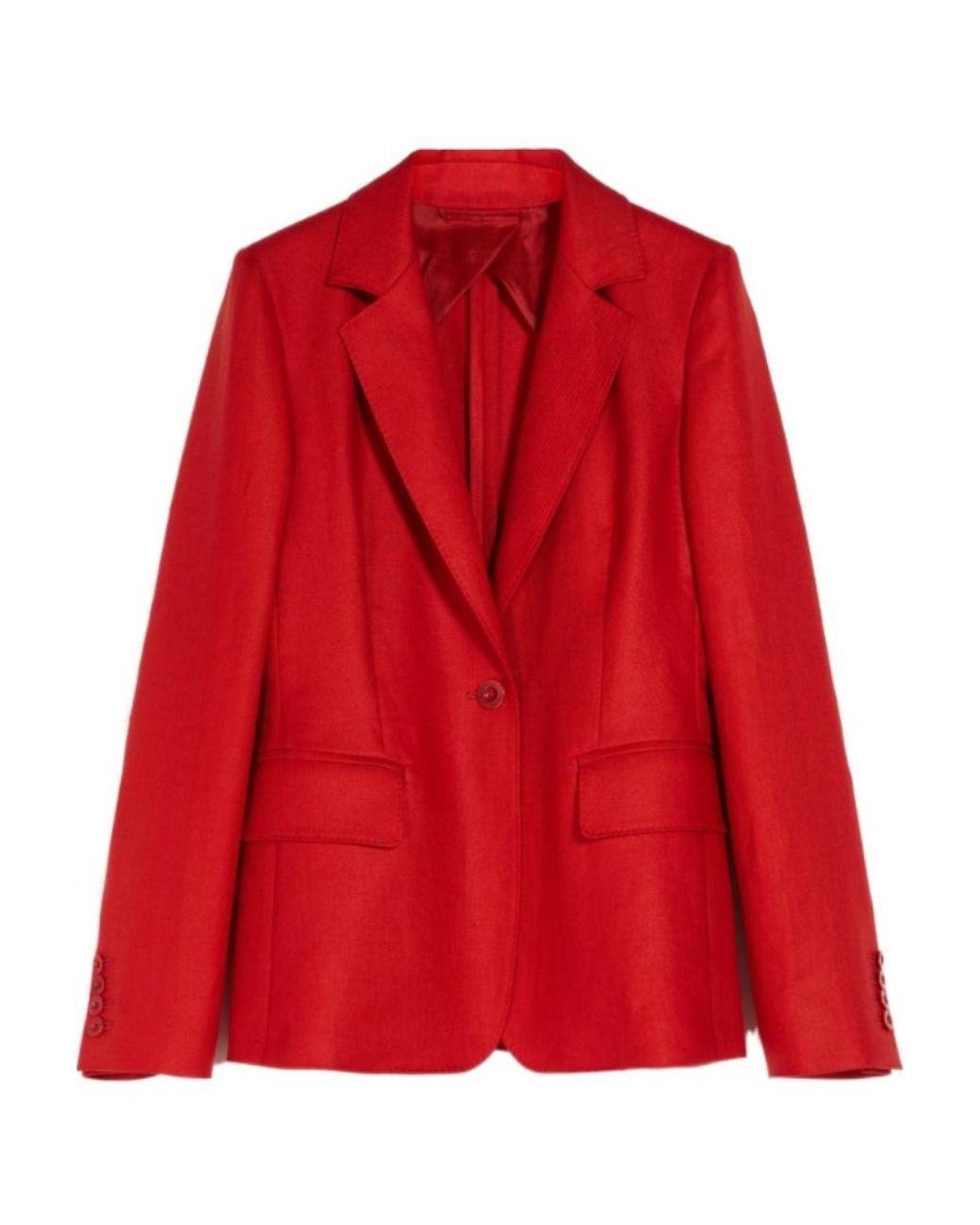 Max Mara Logo Blazer in Red | Lyst