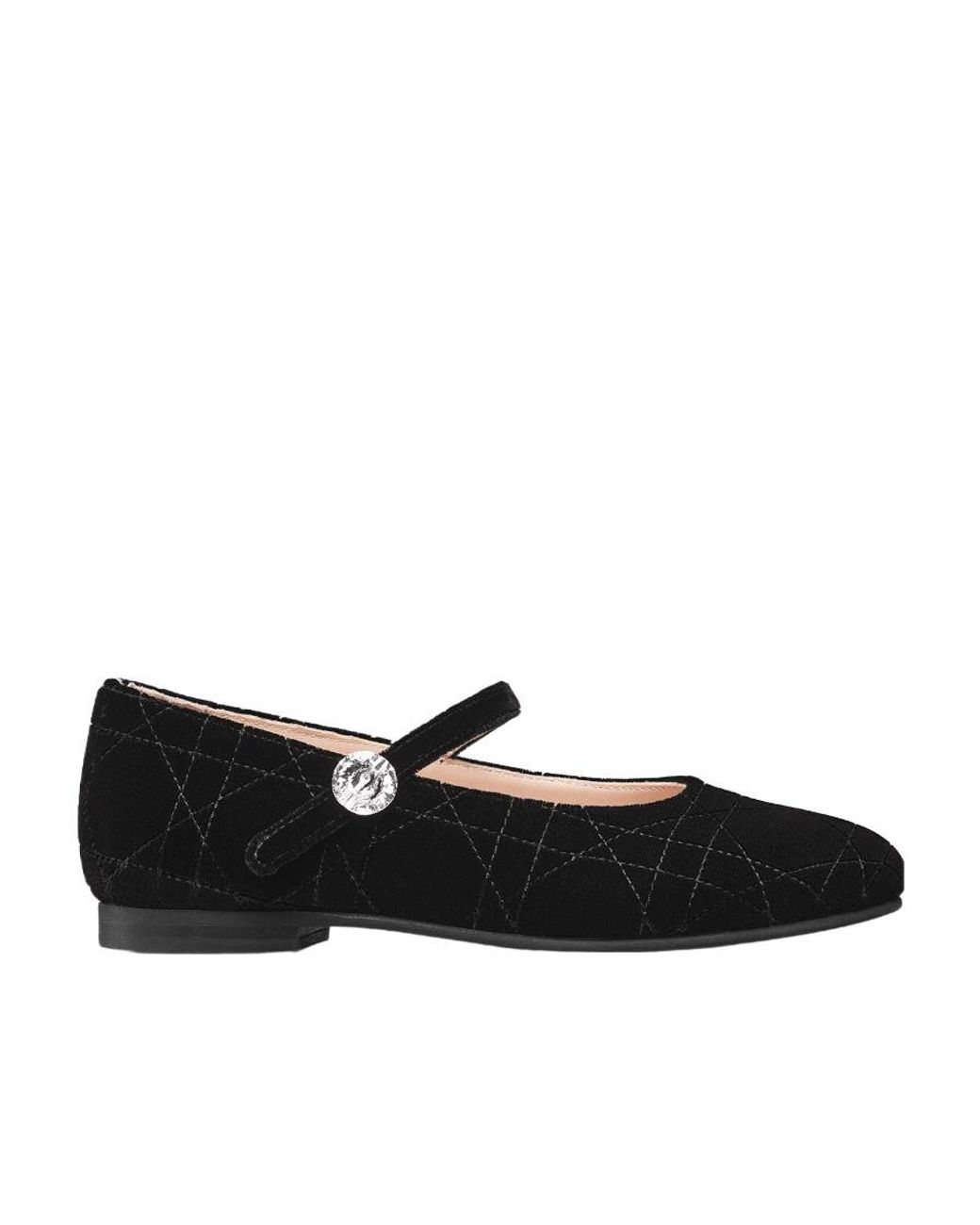 Dior Checked Pattern Ballet Shoes in Black | Lyst