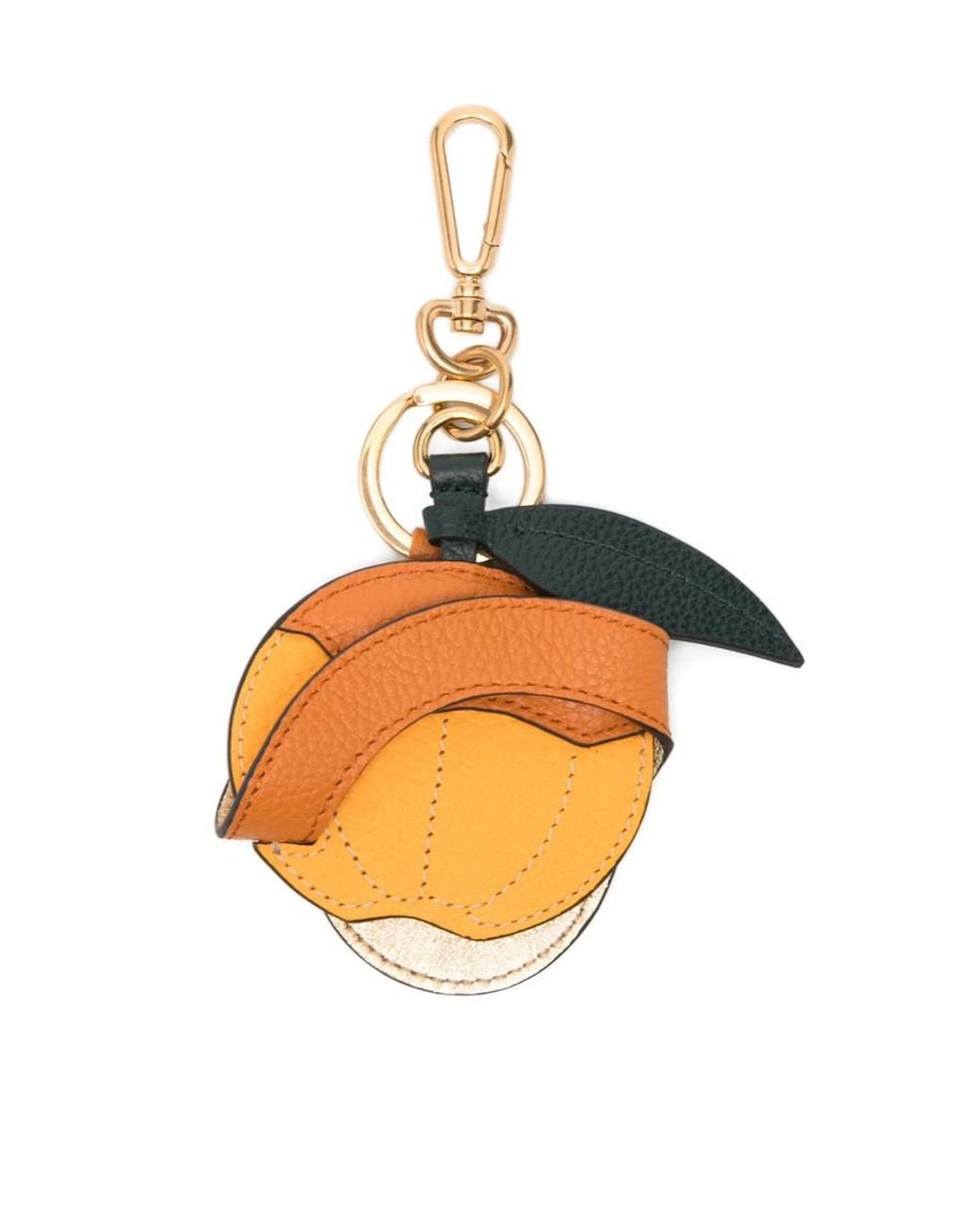 Mulberry Peeling Leaf-Charm Keyring in Orange | Lyst
