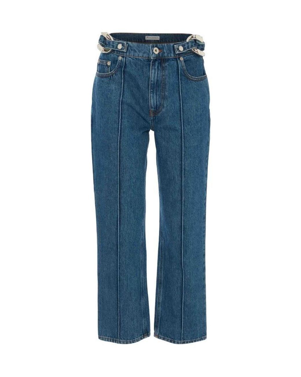 JW Anderson Jw Anderson Chain-Link Slim Fit Jeans in Blue | Lyst