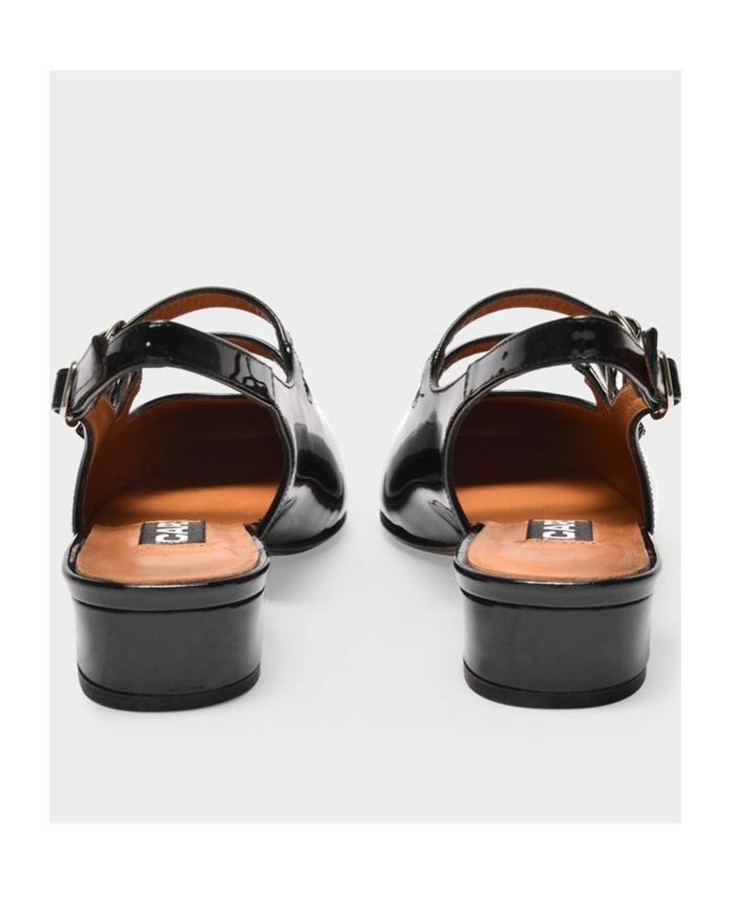 CAREL PARIS Round-Headed Flat Sandals in Black | Lyst UK