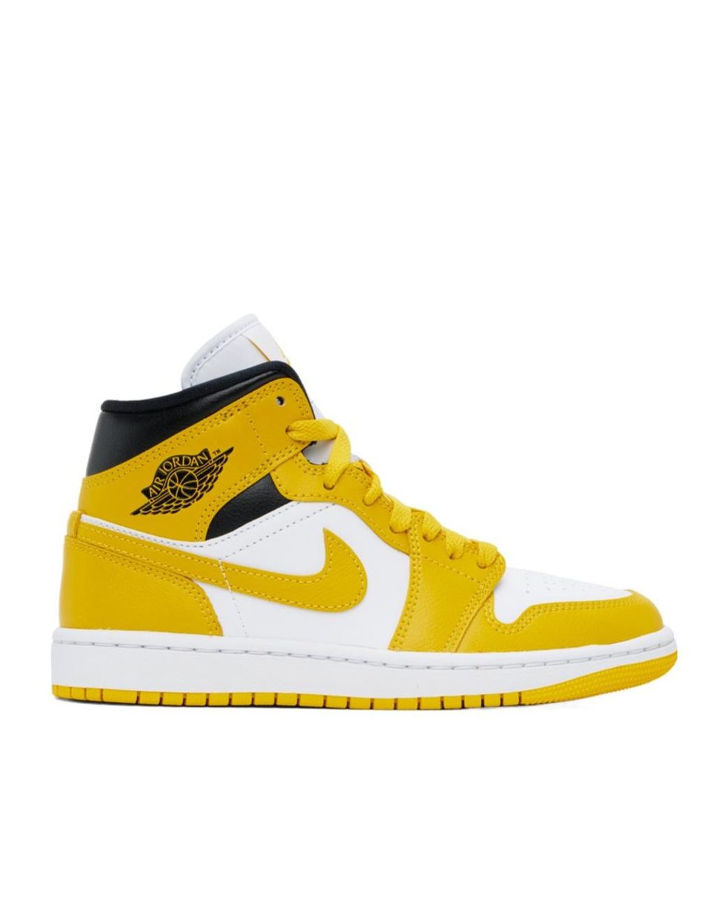 Nike Logo Pattern High-Top Casual Shoes in Yellow | Lyst