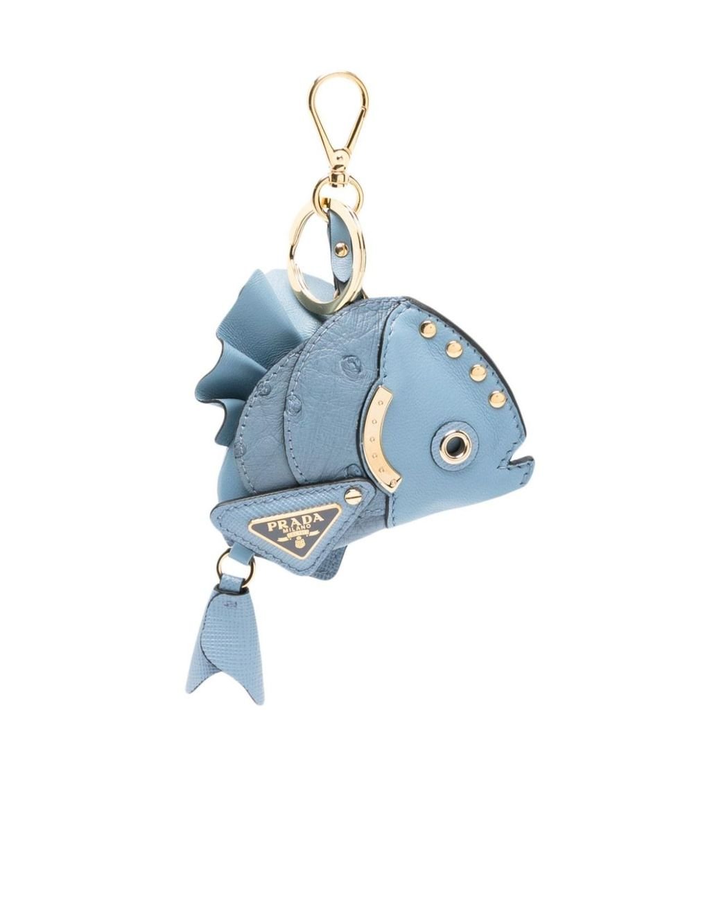 Prada Fish Shaped Key Chain in Blue | Lyst