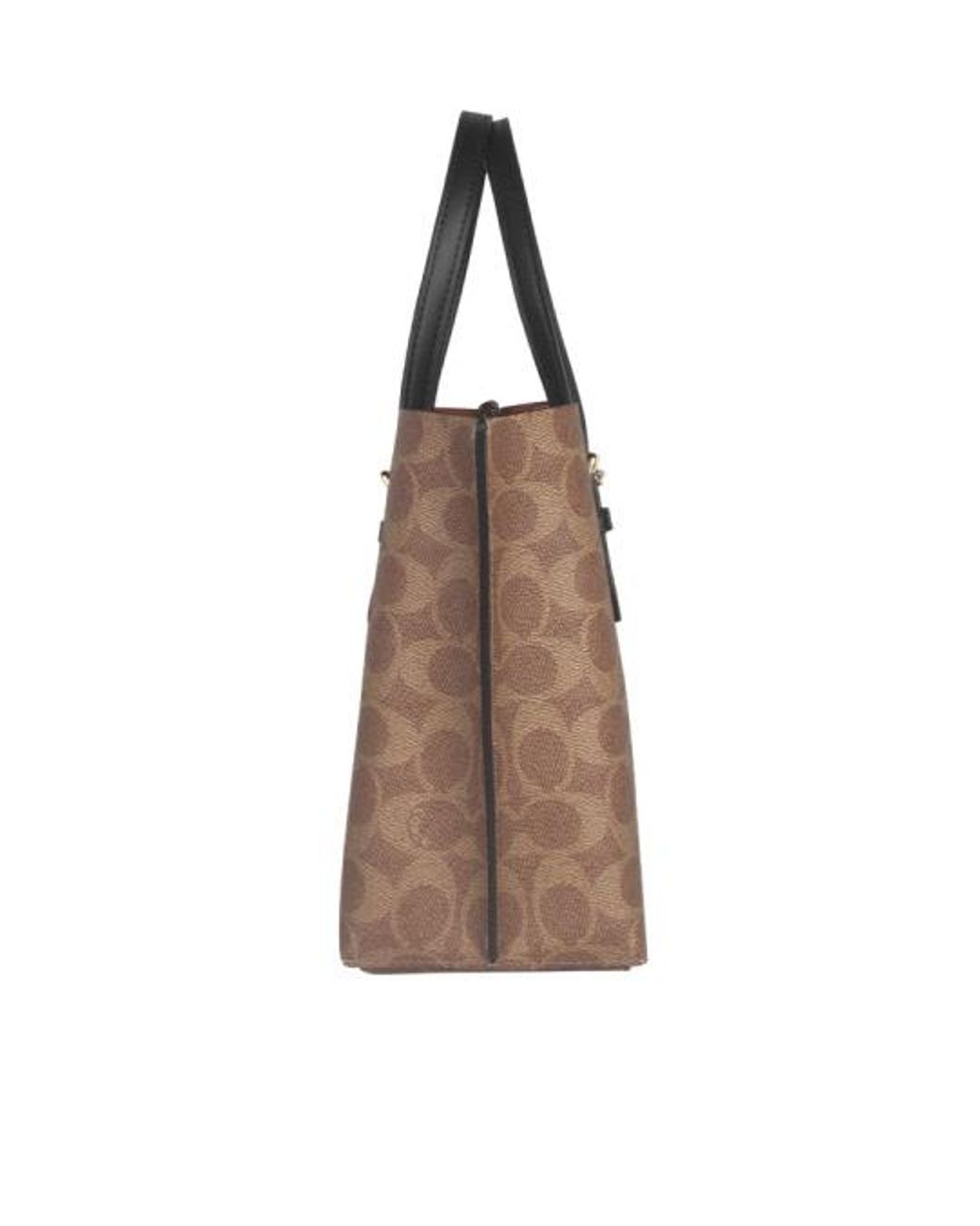 COACH Pvc Leather Handbag in Brown | Lyst