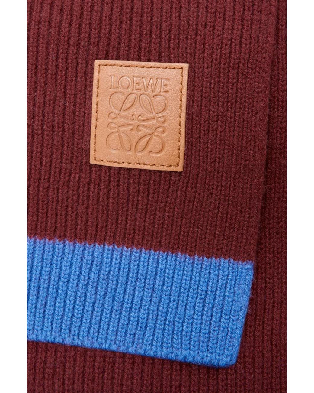 Loewe Colourblock Scarf in Red | Lyst