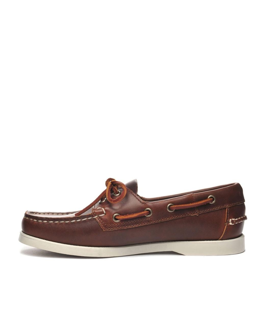 Sebago Docksides Portland Waxed Boat Shoes in Brown for Men | Lyst