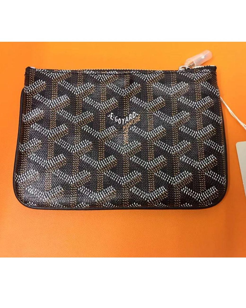 Goyard Logo Detail Clutch in Gray | Lyst