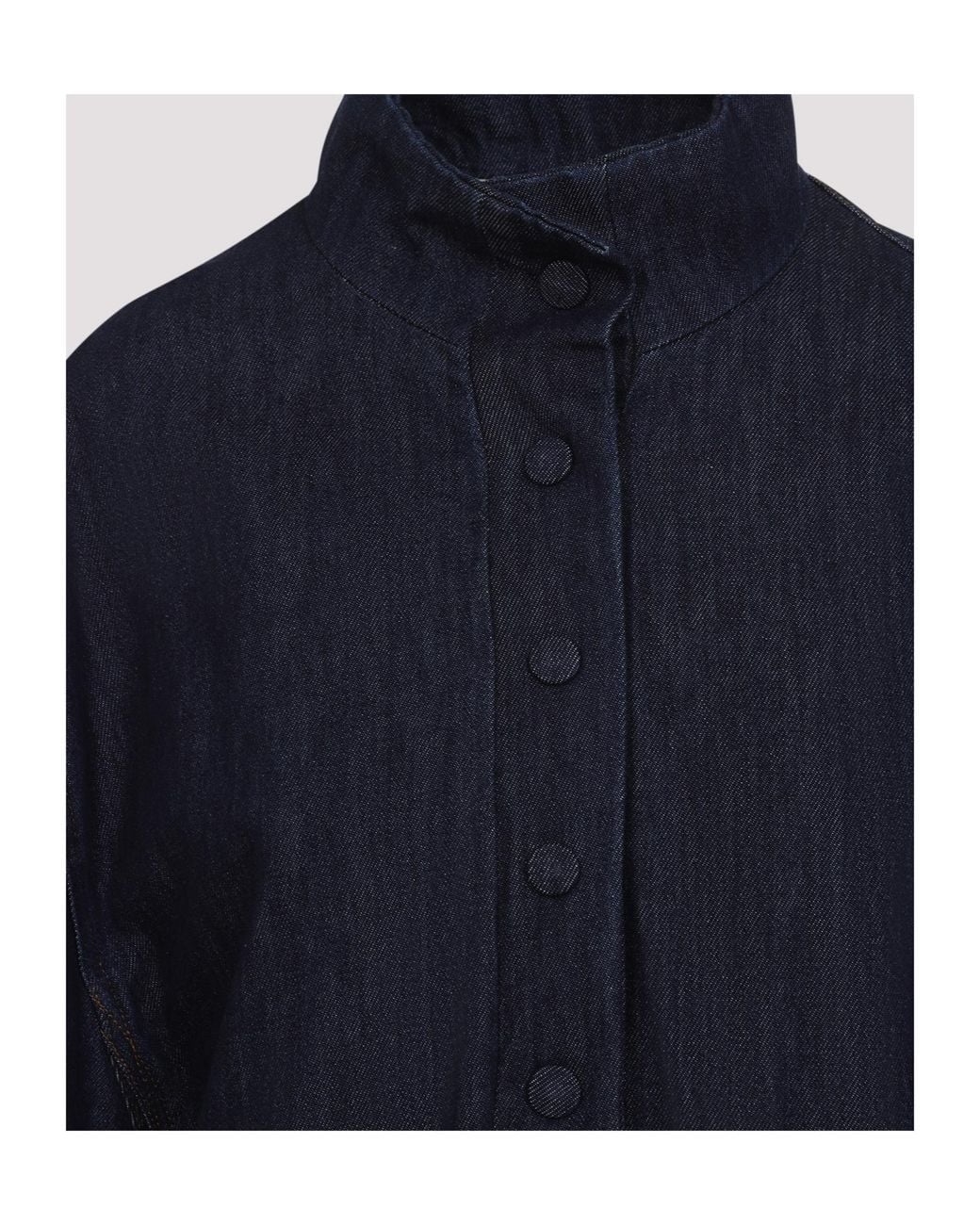 Dries Van Noten Voles High Neck Denim Jacket in Blue | Lyst UK