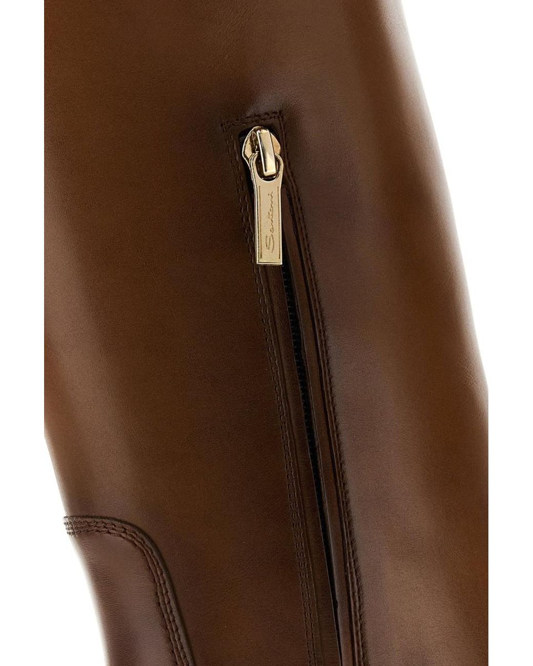 Santoni Mandy Buckle Boots in Brown | Lyst