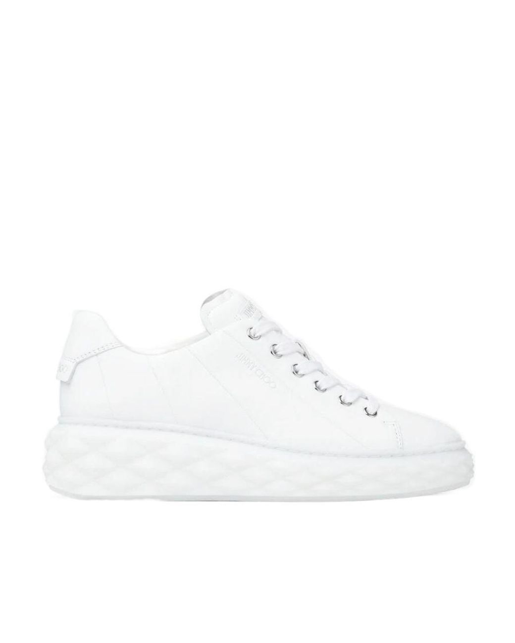 Jimmy Choo Low-Top Leisure Sneakers in White | Lyst