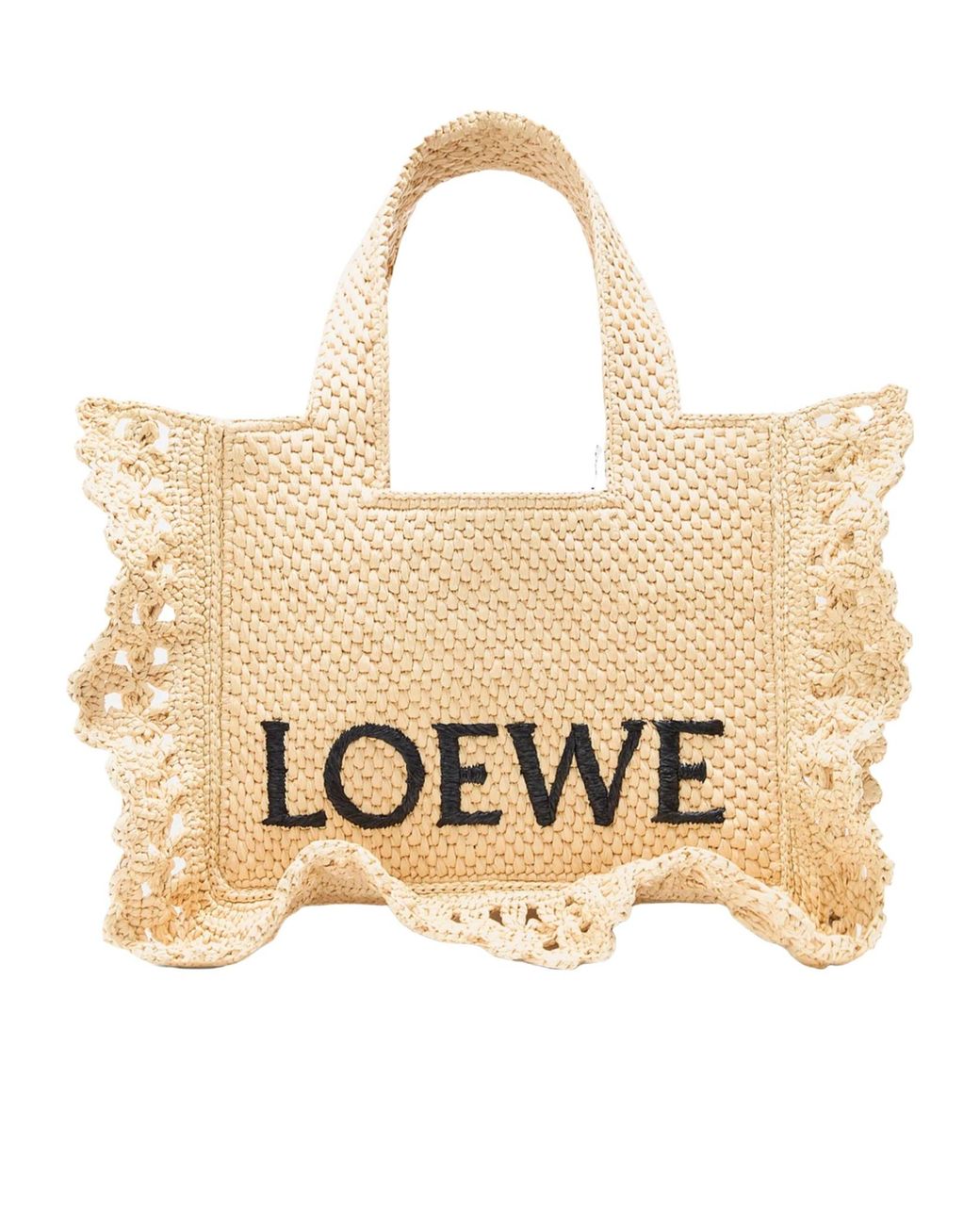 Loewe Small Raffia Font Tote in Natural | Lyst