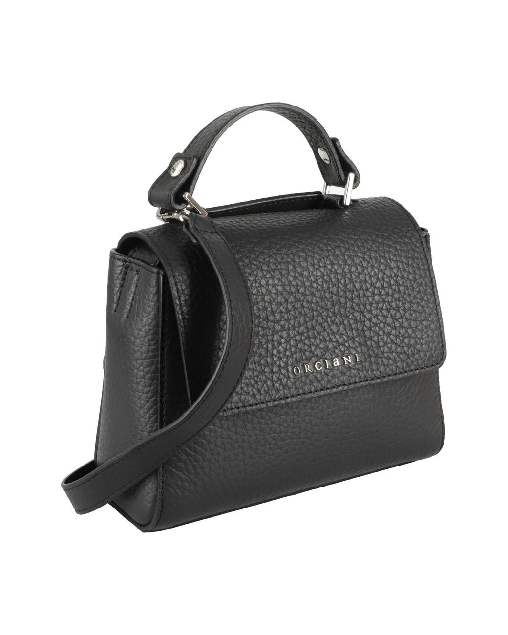 Orciani Mini Sveva Logo Lettering Tote Bag in Black | Lyst