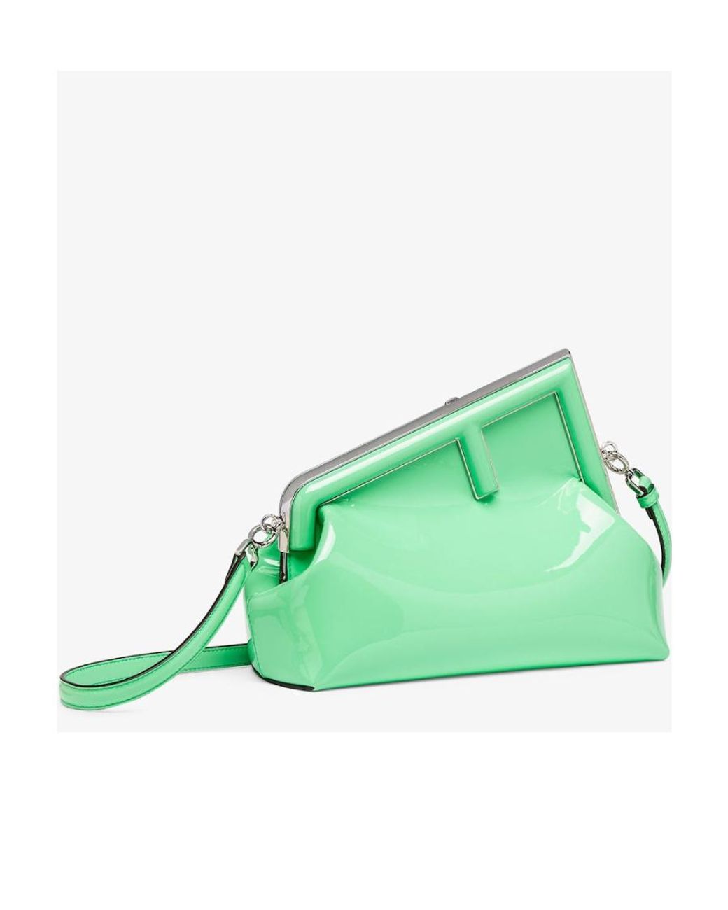 Fendi First Midi Clutch Bag in Green | Lyst