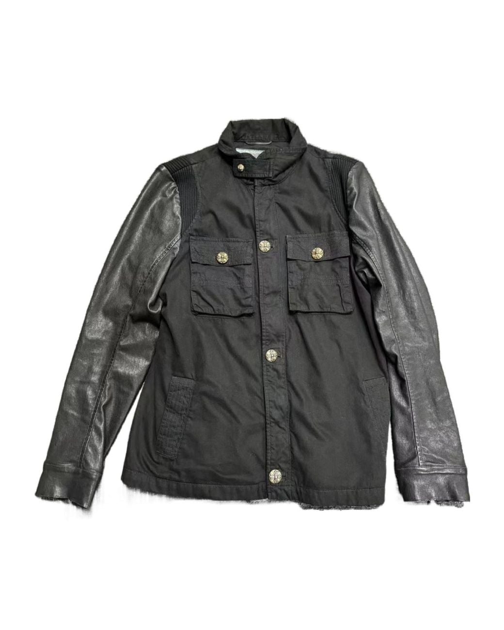 Chrome Hearts Splice Stand-Neck Casual Jacket in Gray for Men | Lyst