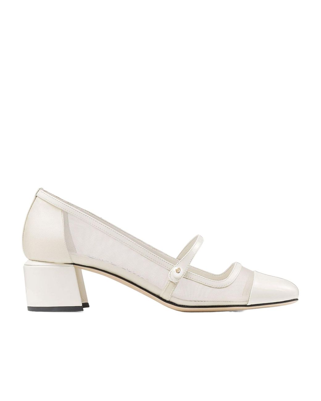 Jimmy Choo Elisa 45 Shallow High Heels in White | Lyst