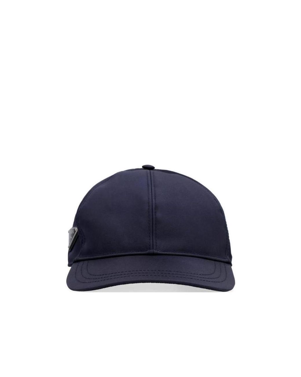Prada Logo Plaque Baseball Cap in Blue for Men | Lyst