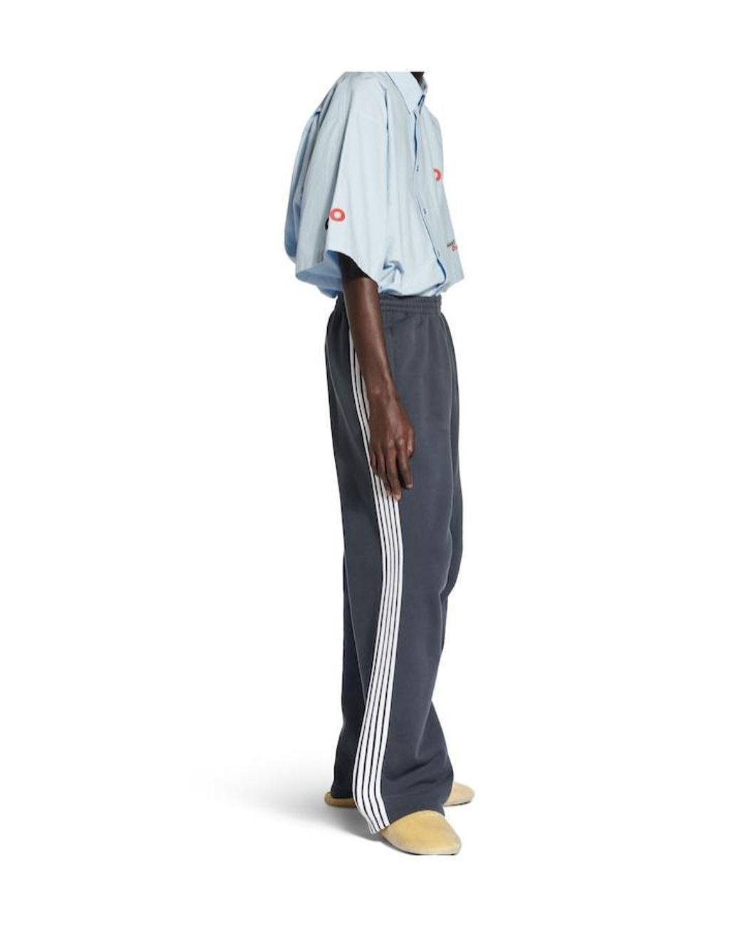 Balenciaga Ceo Uniform Logo Short-Sleeved Oversized Shirt in Blue for ...
