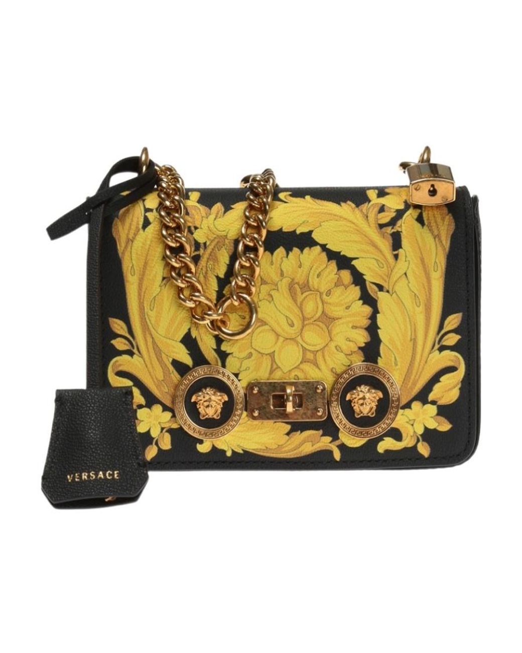 Versace Logo Cross-Body Bag in Metallic | Lyst