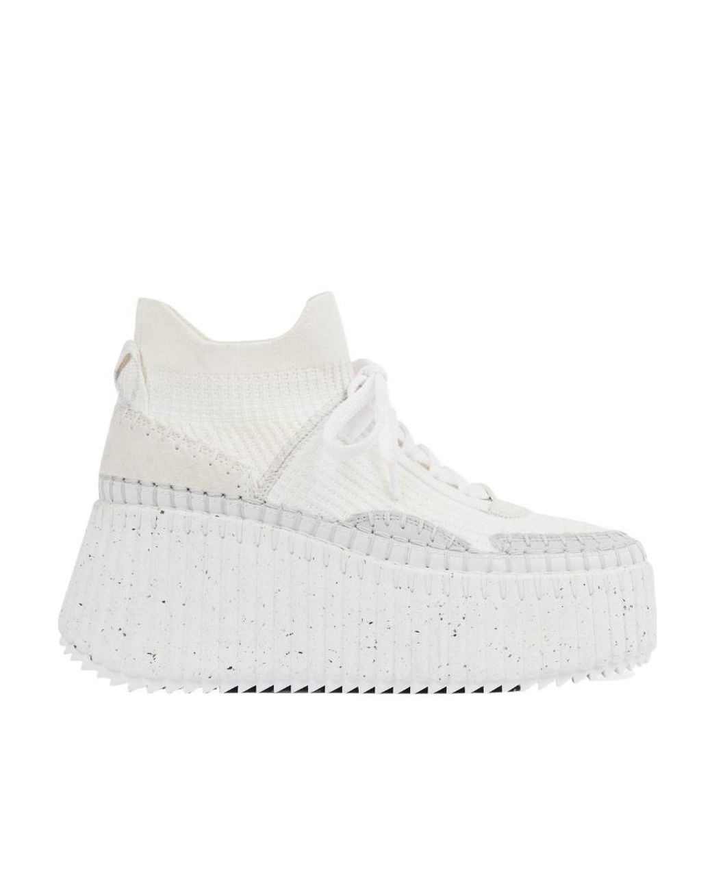Chloé Chloé Nama Wedge Sneakers in White | Lyst
