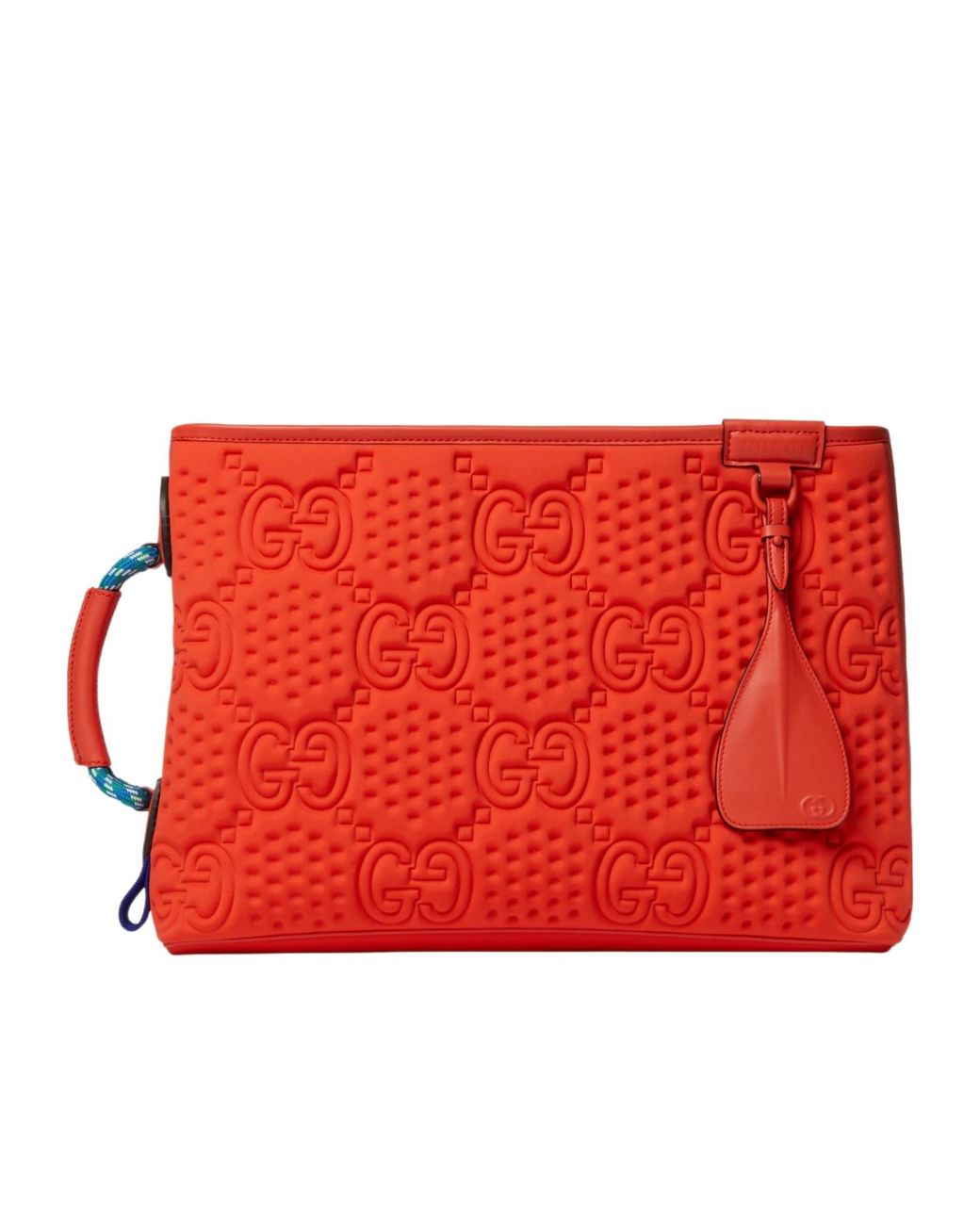 Gucci Gg Scuba Logo-Debossed Clutch Bag in Red for Men | Lyst