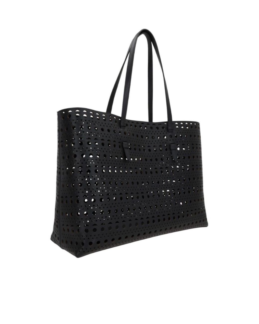 Alaïa Alaïa Mina 44 Openwork Tote Bag in Black | Lyst