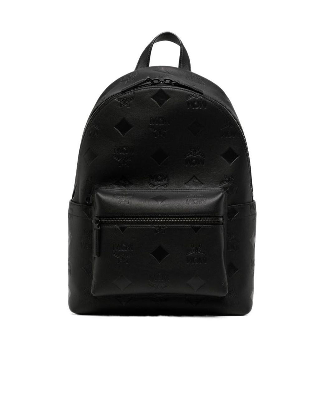 MCM Logo Backpack in Black for Men | Lyst