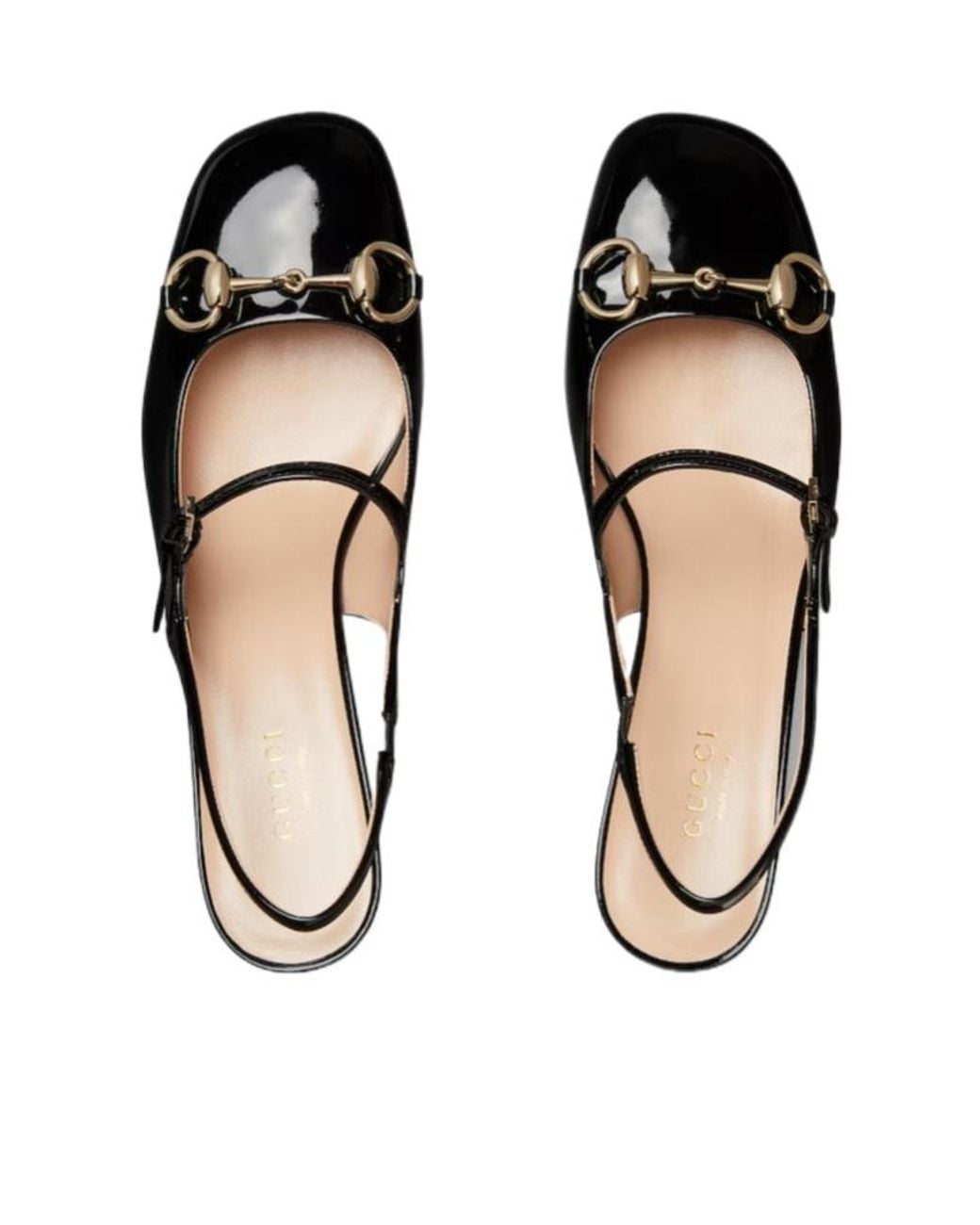 Gucci Horsebit Detailed Square Toe Pumps in Black | Lyst