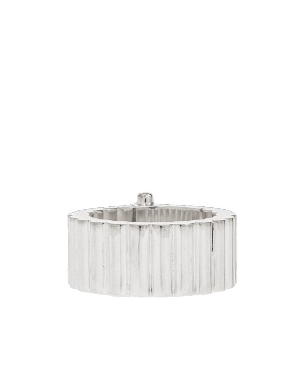 Bottega Veneta Round Ring in White for Men | Lyst