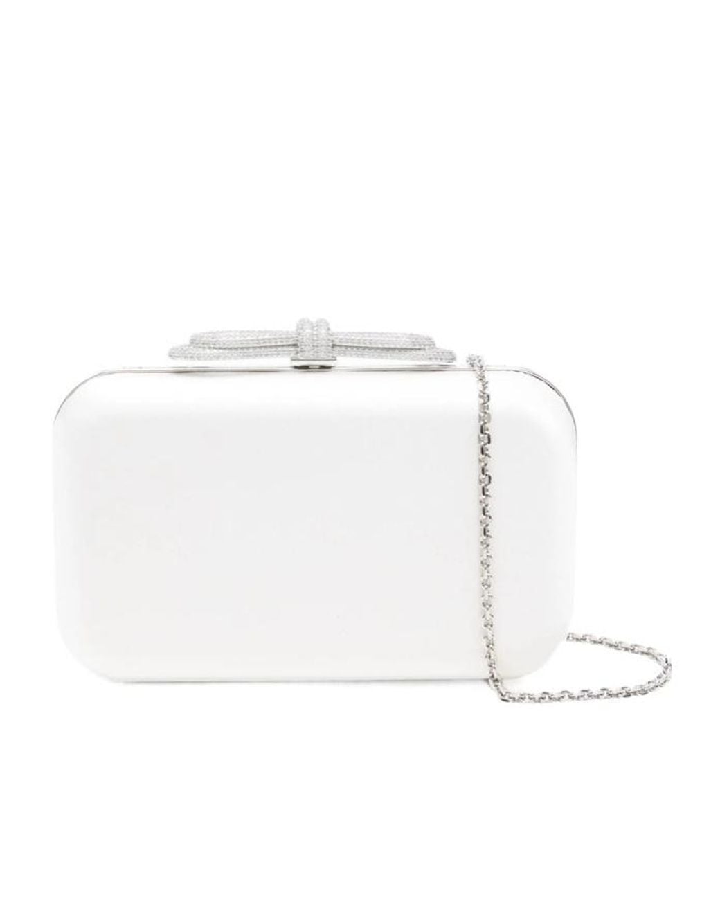 Mach & Mach Chain Shoulder Bag in White | Lyst