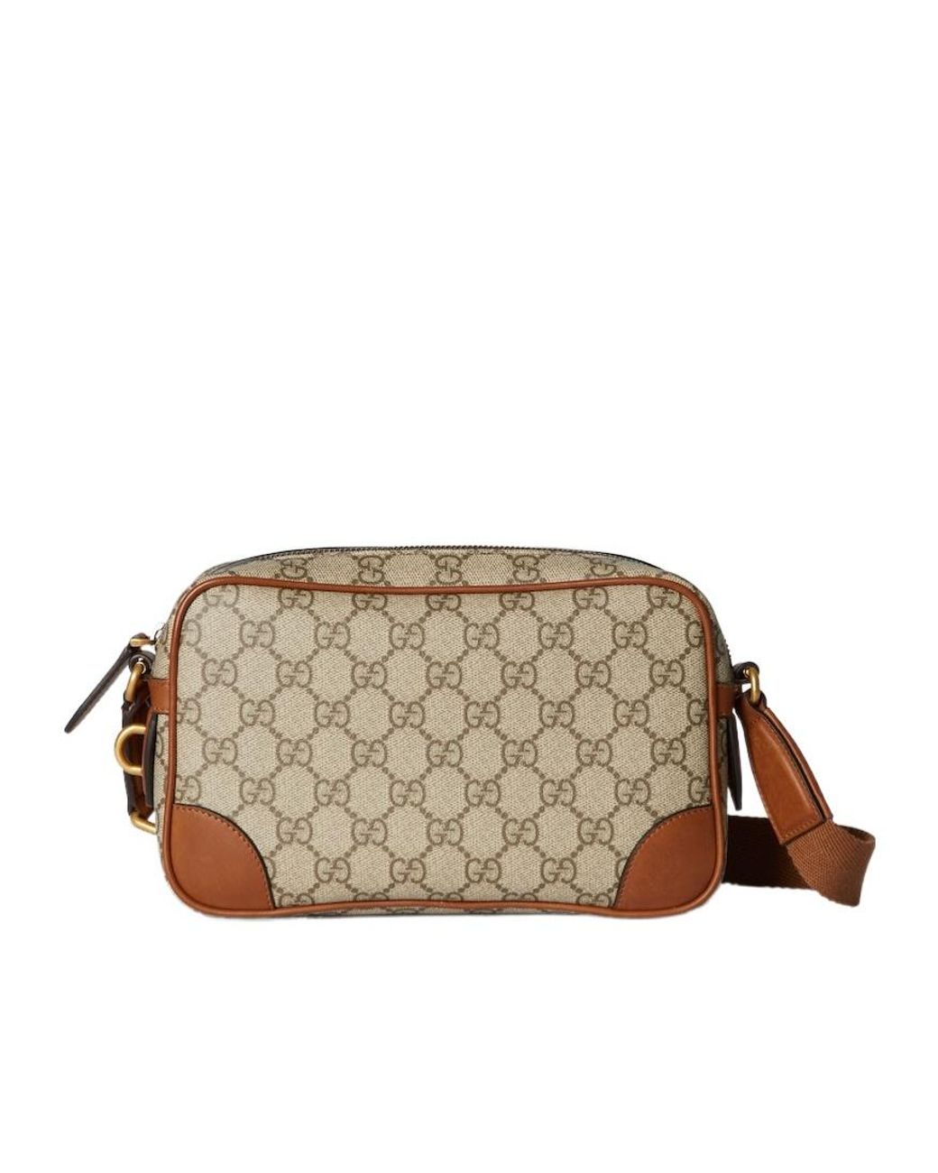 Gucci Gg Emblem Embossed Super Mini Bag in Brown for Men | Lyst