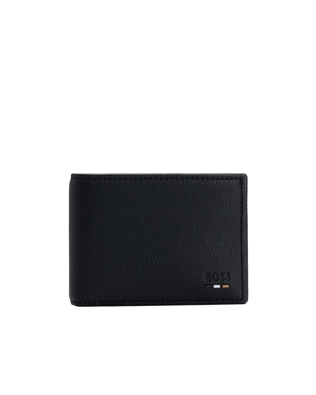 BOSS Logo-Debossed Bi-Fold Wallet in Black for Men | Lyst