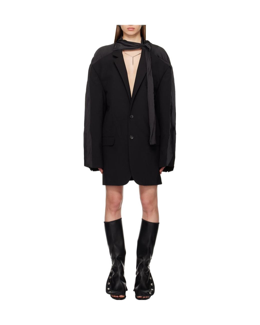 Y. Project Oversize Fit Virgin Wool Blazer in Black | Lyst