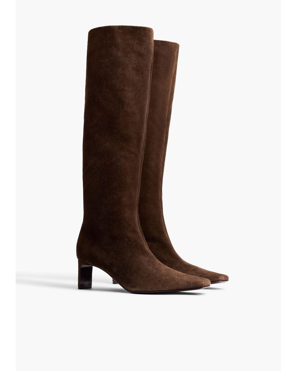 KHAITE Ona Knee-High Boots in Brown | Lyst