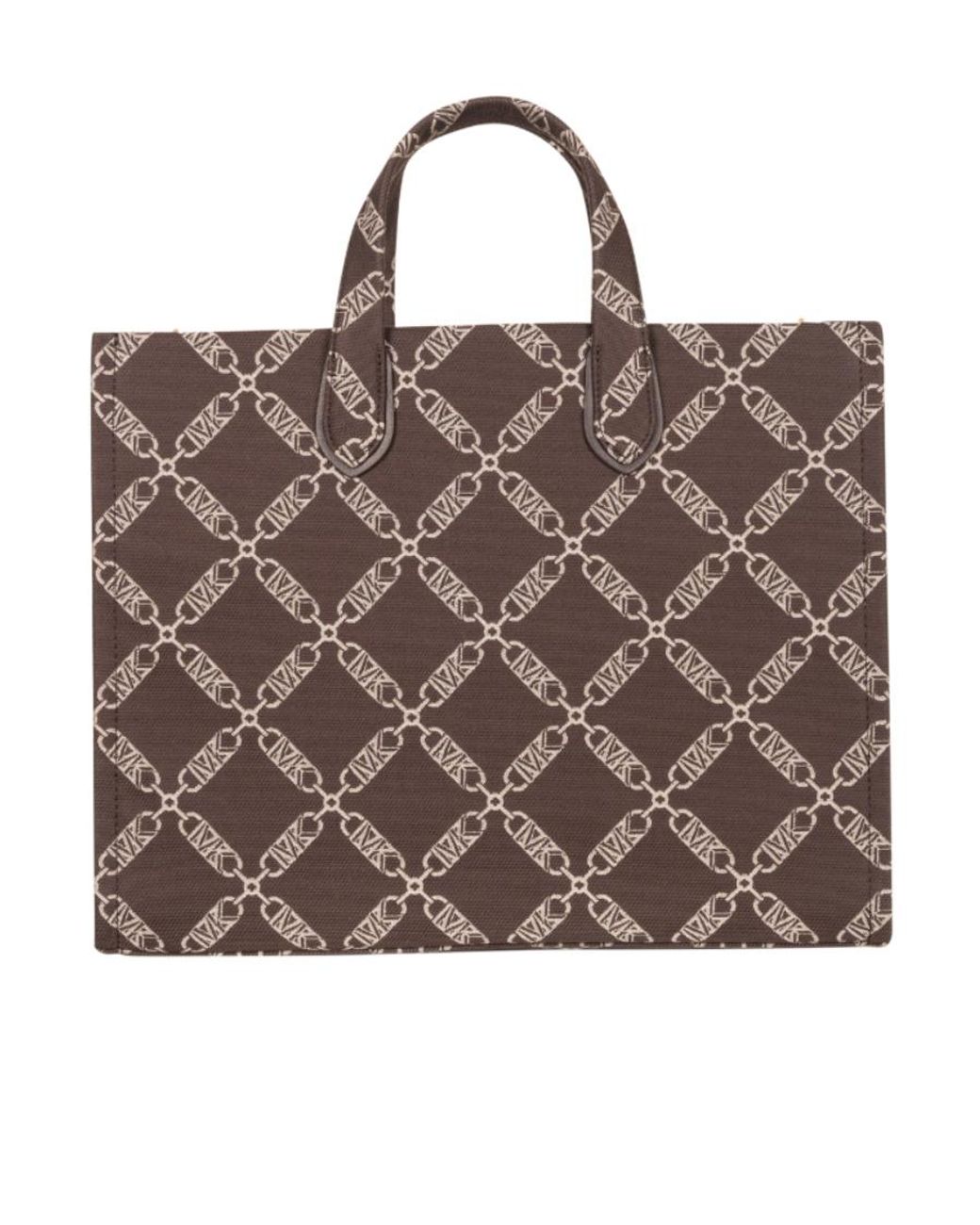 Michael Kors Michael Gigi Logo Jacquard Large Tote Bag in Brown | Lyst
