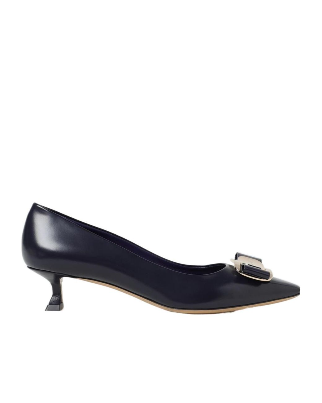 Ferragamo Vara Plate High Heels in Blue | Lyst