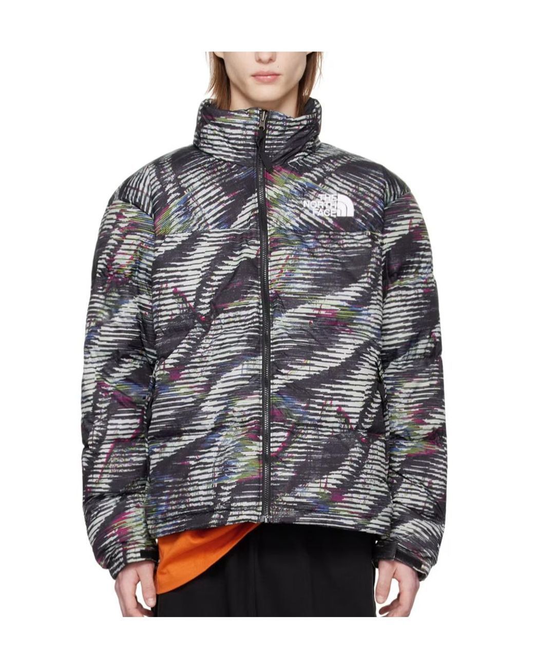 The North Face Nuptse Zipper Down Jacket in Gray for Men | Lyst