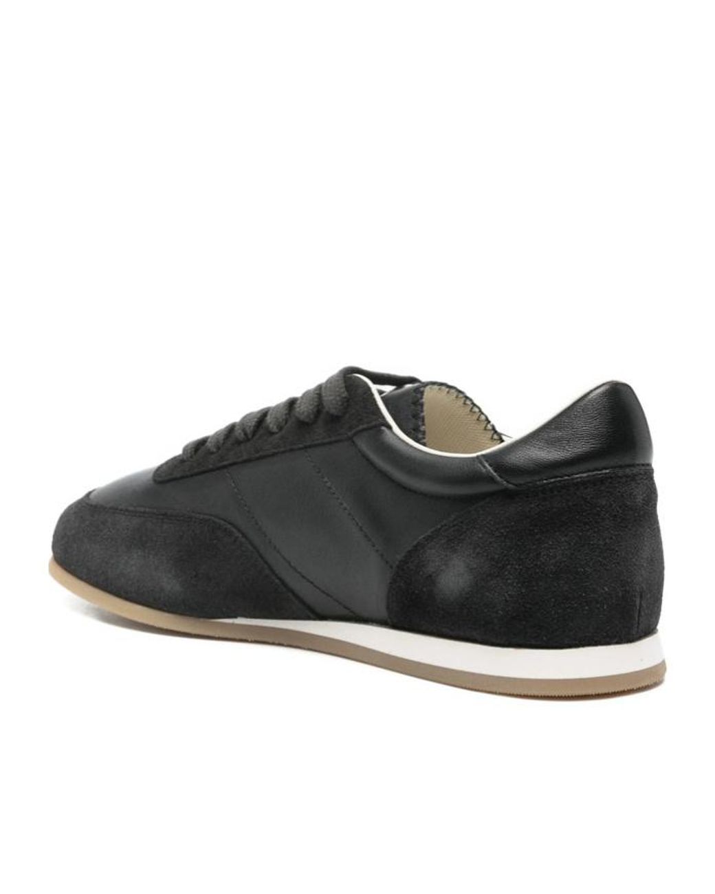 Common Projects Logo Lace-Up Sneakers in Black | Lyst
