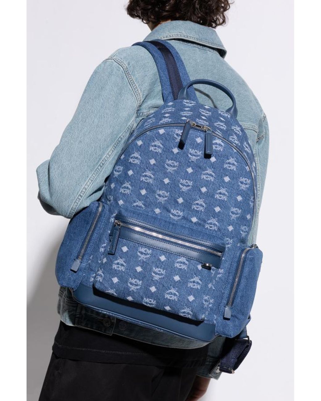 MCM Backpack Stark in Blue for Men | Lyst