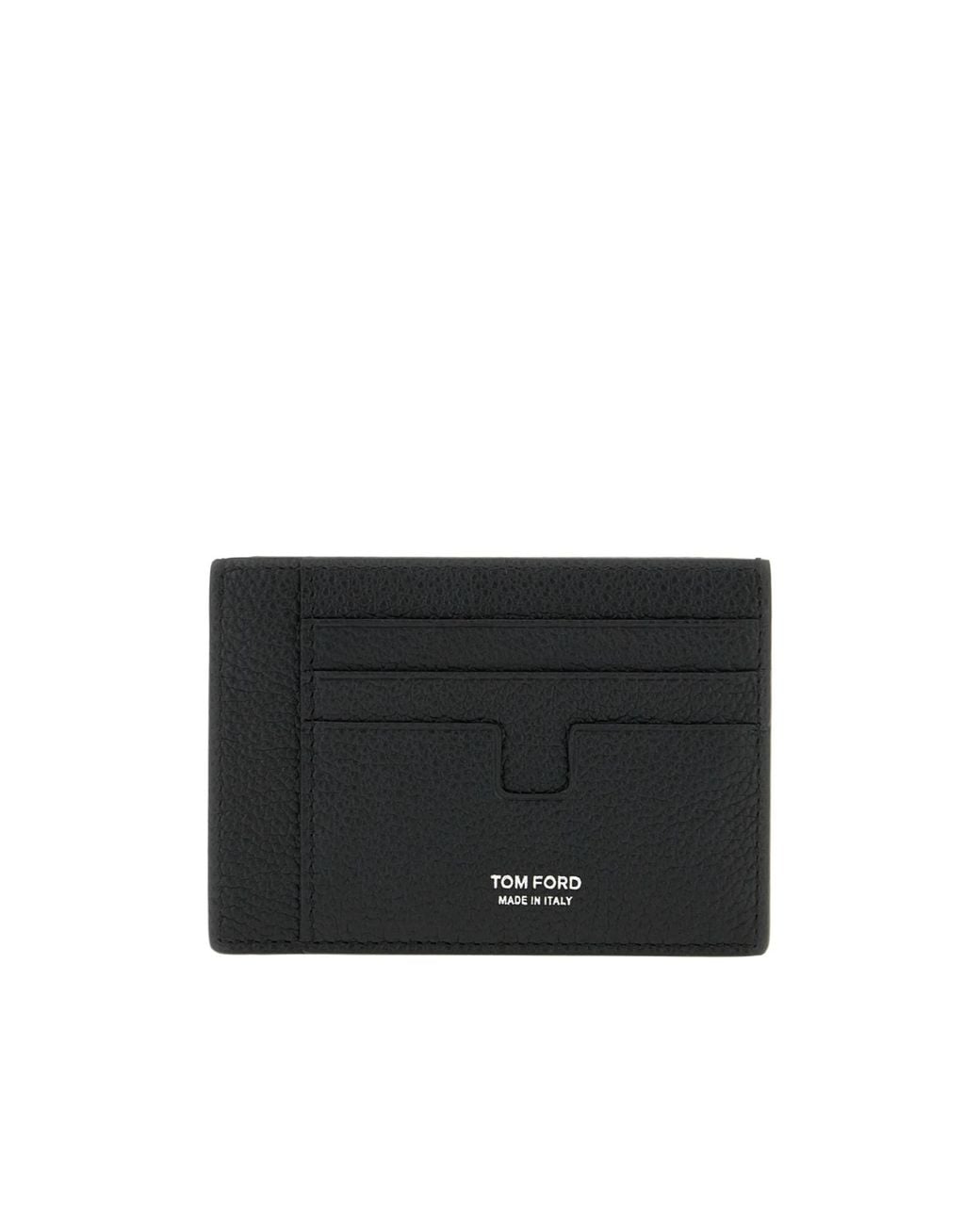 Tom Ford Logo Embossed Card Holder in Black for Men | Lyst