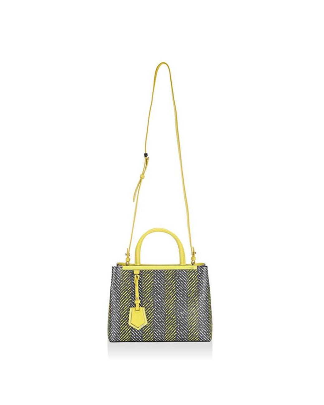 Fendi Logo Shoulder Bag in Yellow | Lyst