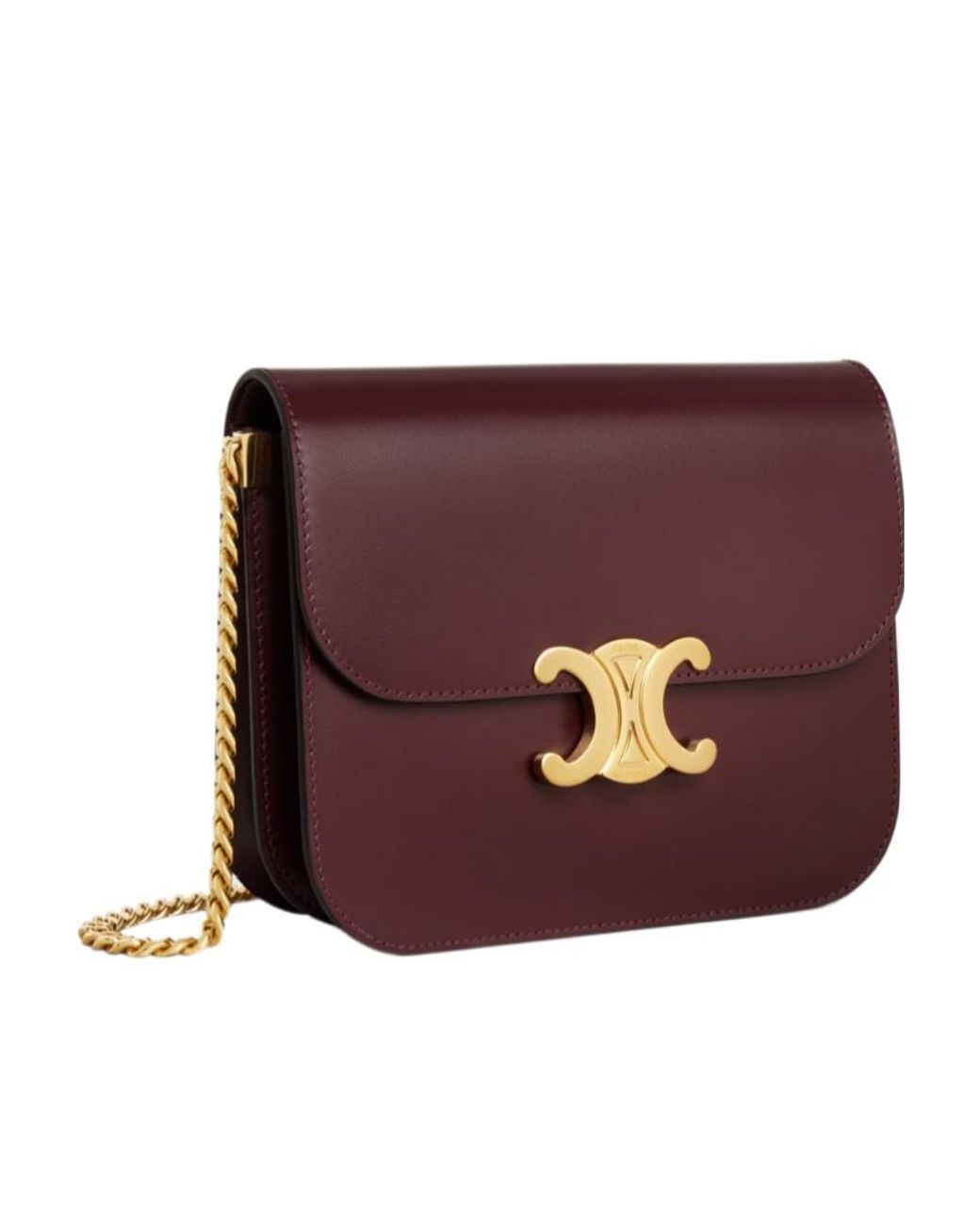 Celine College Triomphe Bag in Purple | Lyst