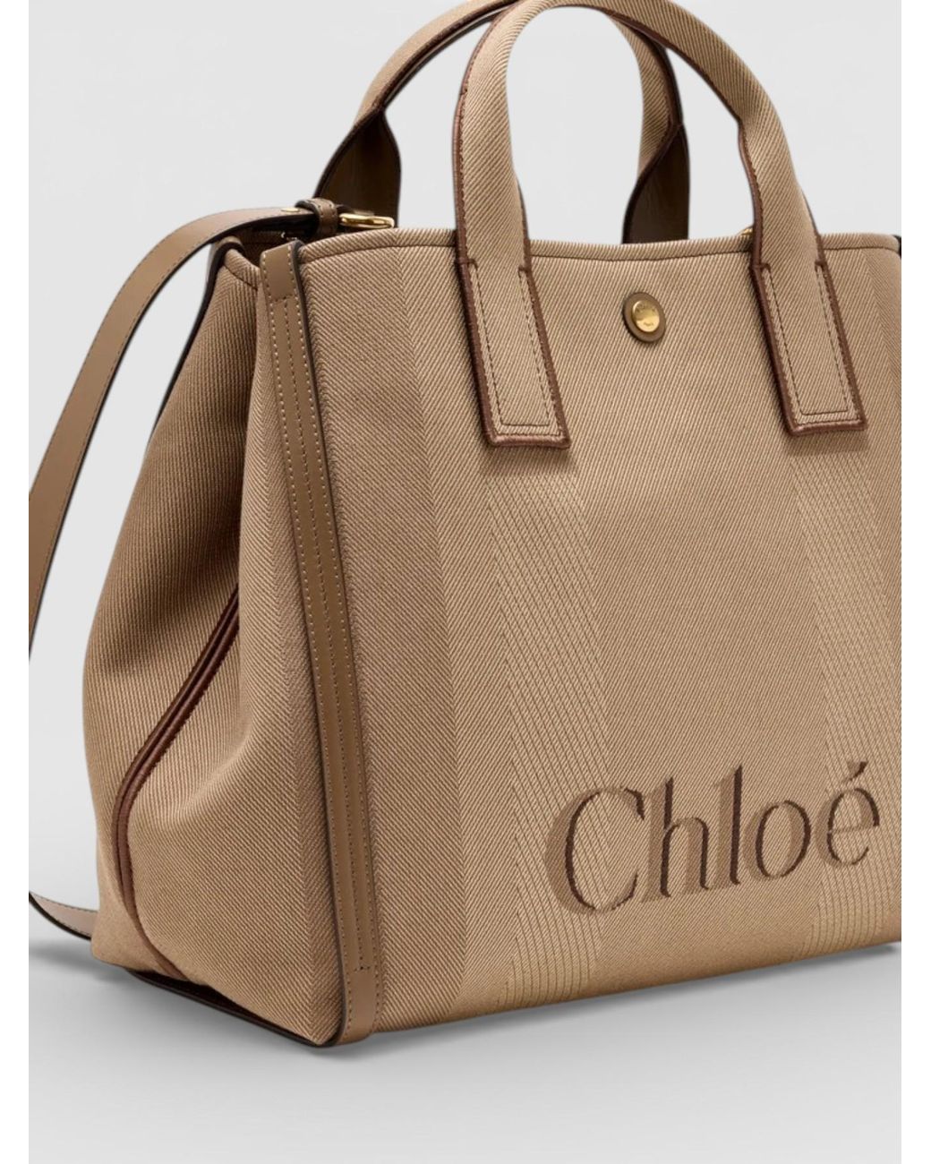 Chloé Chloé Carry Logo Detailed Tote Bag in Brown | Lyst