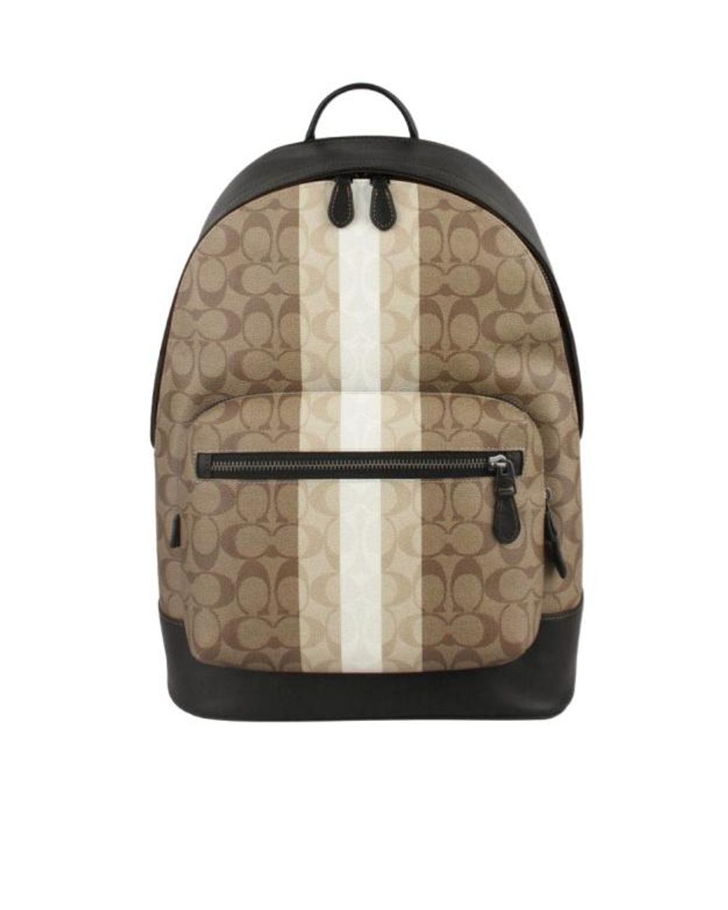 COACH West Striped Paneling Backpack in Natural for Men | Lyst