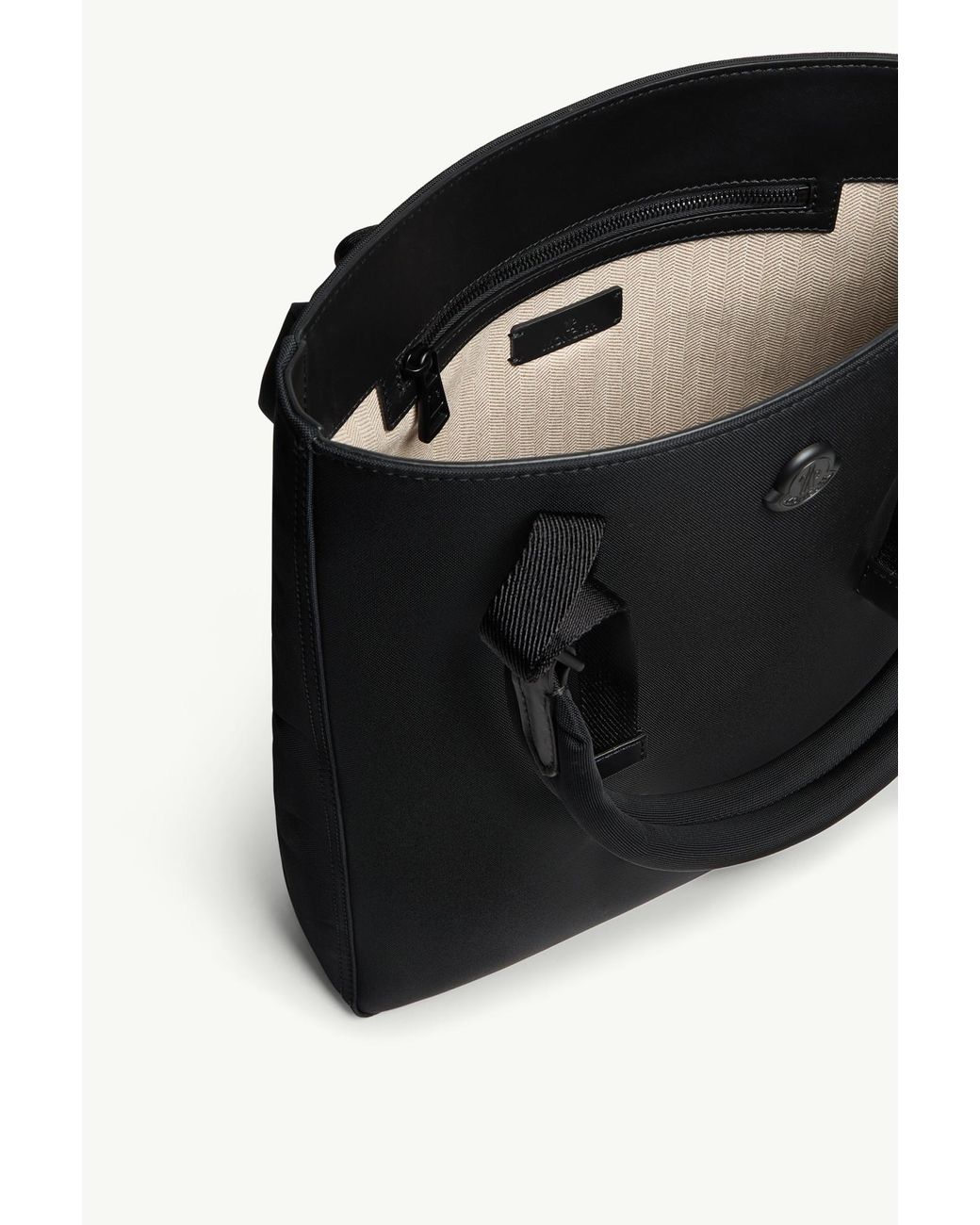 Moncler Pierrick Logo Plaque Tote Bag in Black for Men | Lyst