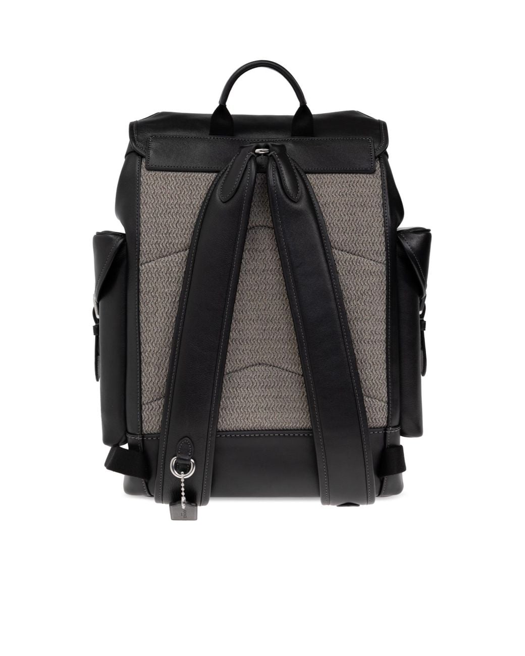 COACH Hitch Backpack In Natural Full-grain Leather in Black for Men | Lyst