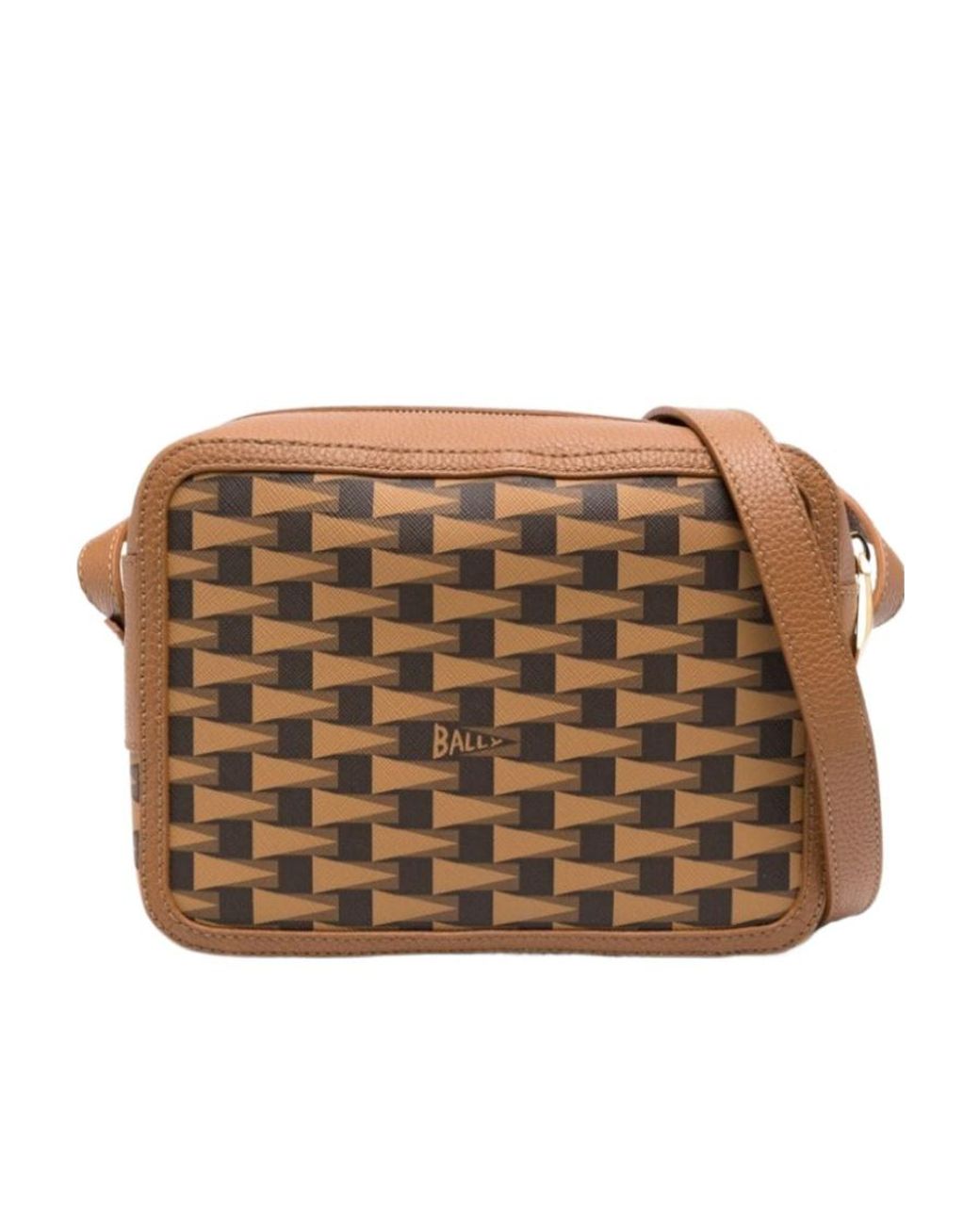Bally Logo Zipper Satchel in Brown for Men | Lyst