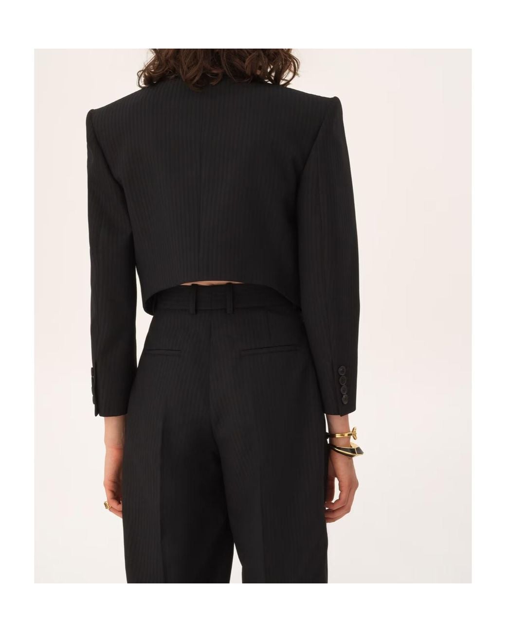 Chloé Spencer Striped Button Blazer in Blue | Lyst