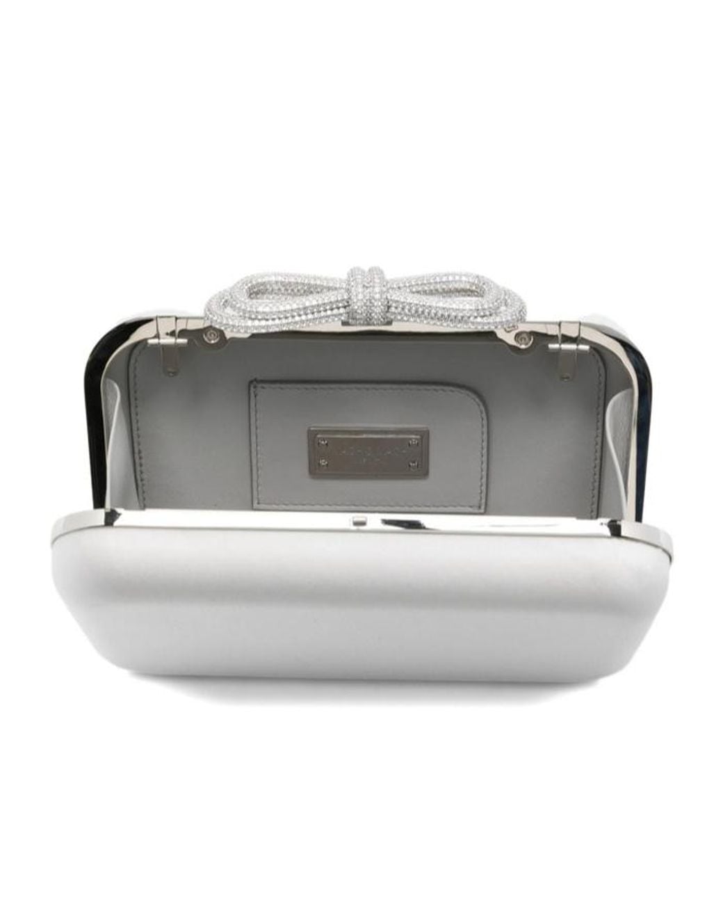 Mach & Mach Chain Shoulder Bag in White | Lyst
