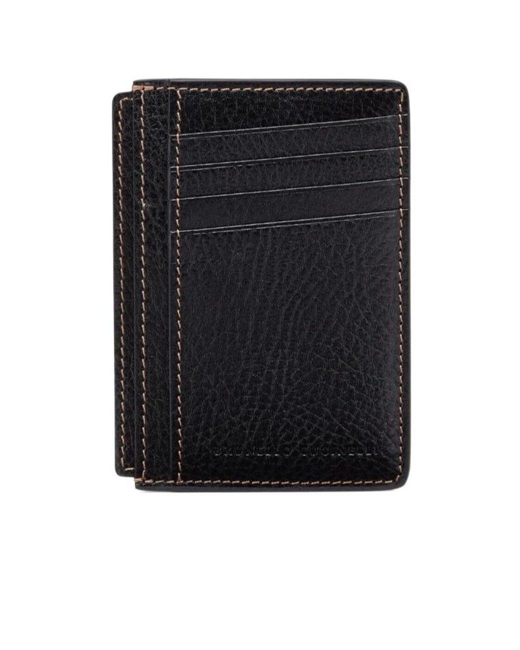 Brunello Cucinelli Logo Concave Embossed Clip in Black for Men | Lyst